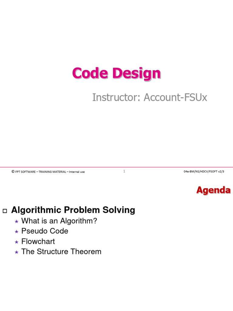 Lesson 1.1 - Code Design | PDF | Computers