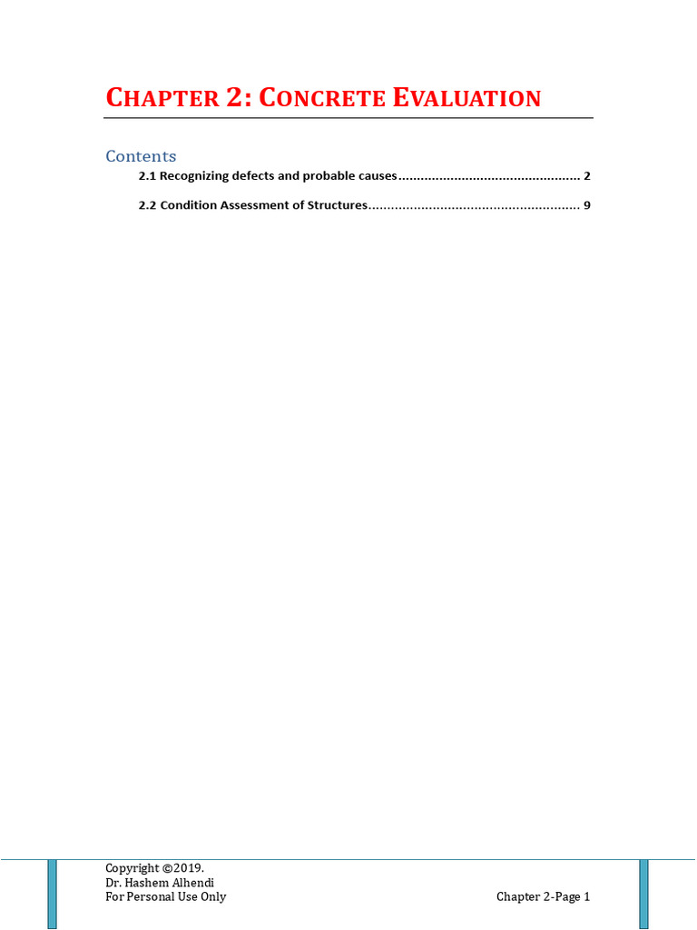 Chapter 2-Concrete Evaluation | PDF | Concrete | Strength Of Materials