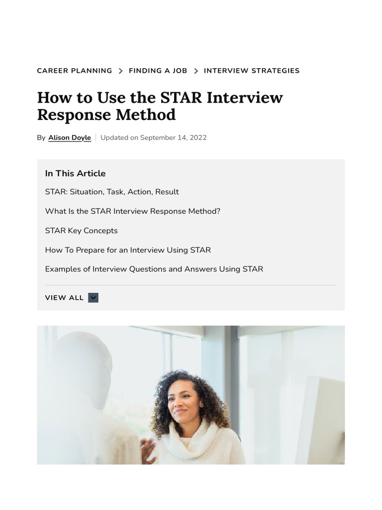 How To Use The STAR Interview Response Method | PDF