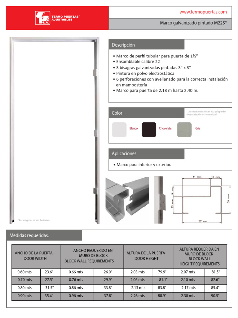Marco Metálico M225 | PDF