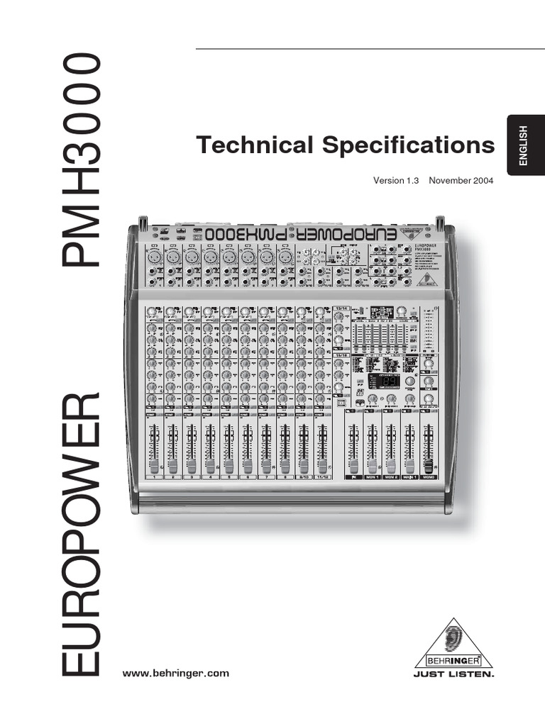 Pmh3000 Specs Rev D | PDF