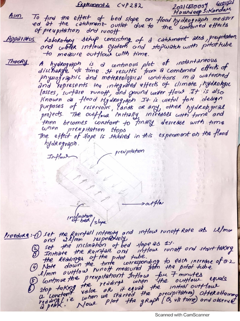 Hydrology Lab Exp2 2023 G1 | PDF