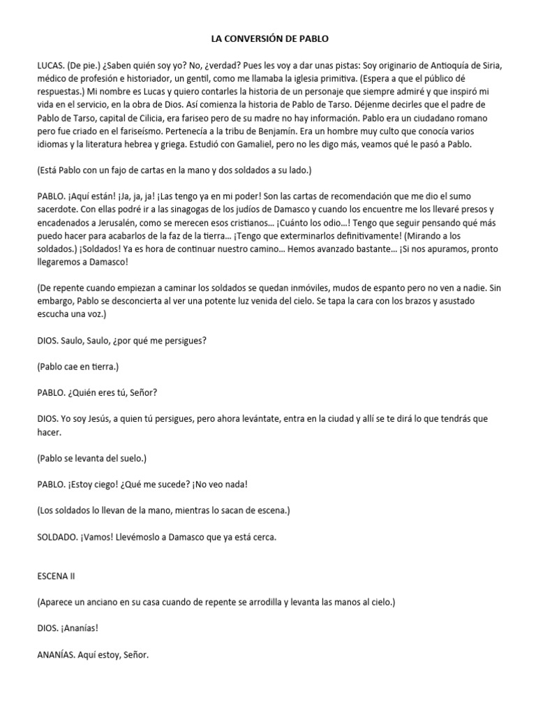 La Conversión de Pablo | PDF | Pablo el apóstol | Jesús