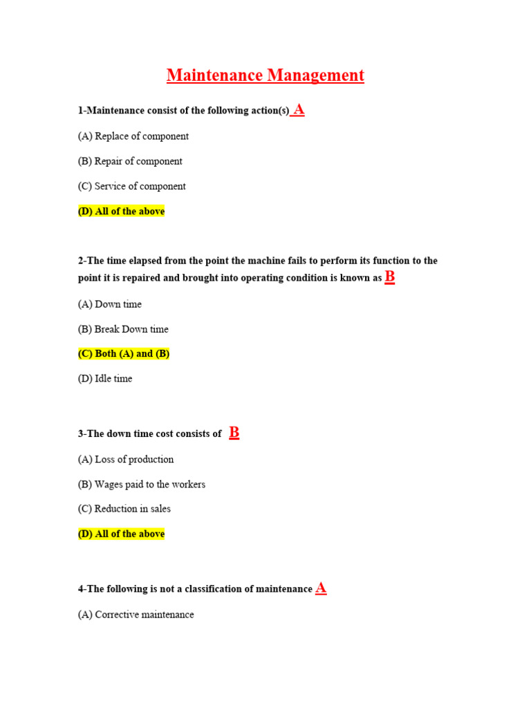 Bank Maintenance Management Overview | PDF