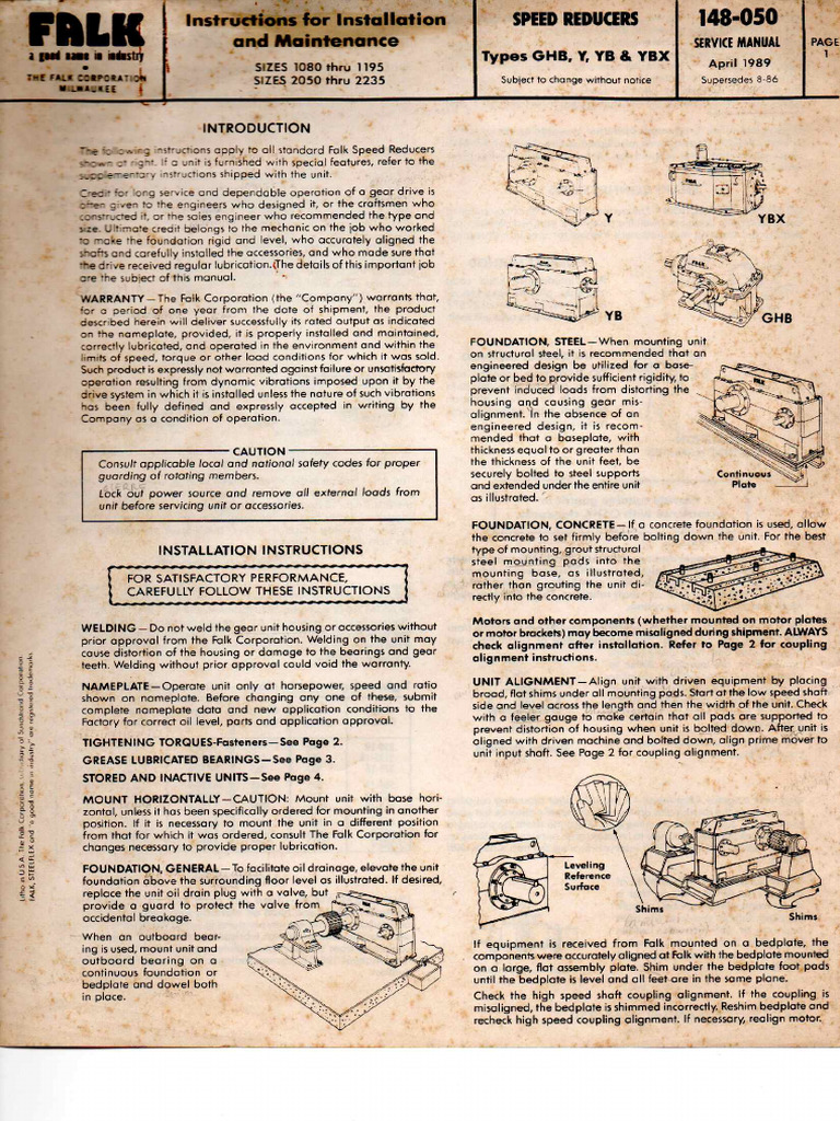 REDUCTORES FALK | PDF