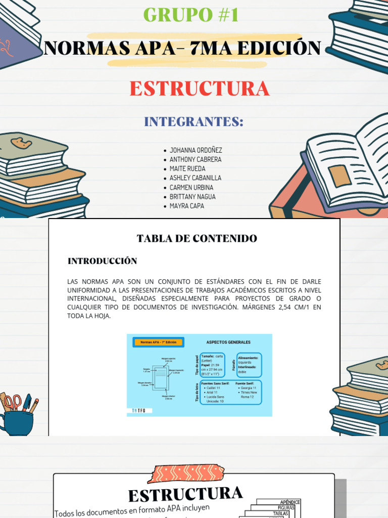Normas Apa 7ma Edición Grupo 1 Estructura - Compressed | PDF