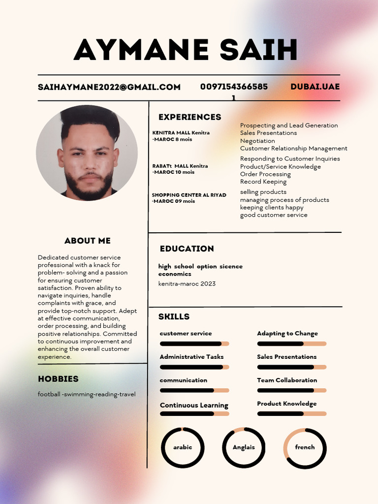 CV Ayman Saih PDF | PDF