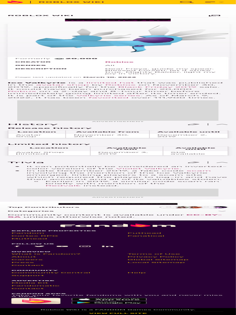 Ice Valkyrie Hat Overview | PDF | World Wide Web | Internet & Web