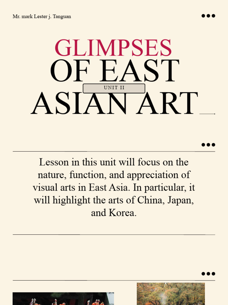 Unit II Glimpse of East Asian Art | PDF | Art