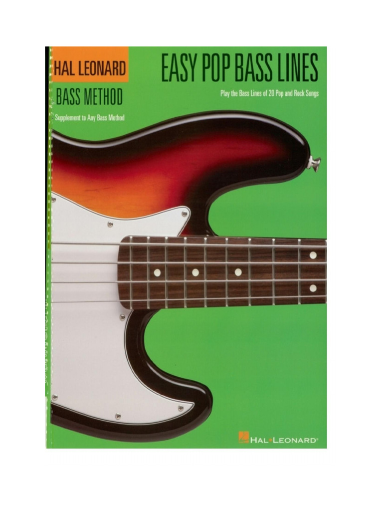 Easy Pop Bass Lines Supplemental Songbook To Book 1 of The Hal Leonard ...