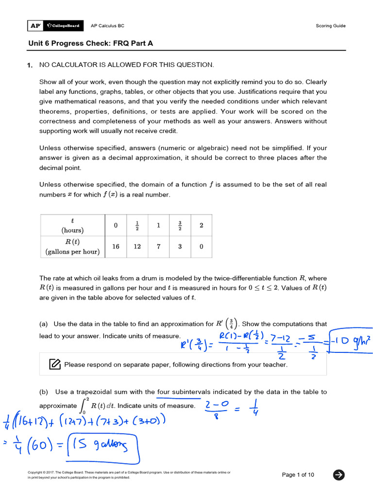 Unit 6 FRQ Part A | PDF | Teaching Methods & Materials