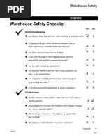 5S Warehouse Checklist | PDF | Warehouse