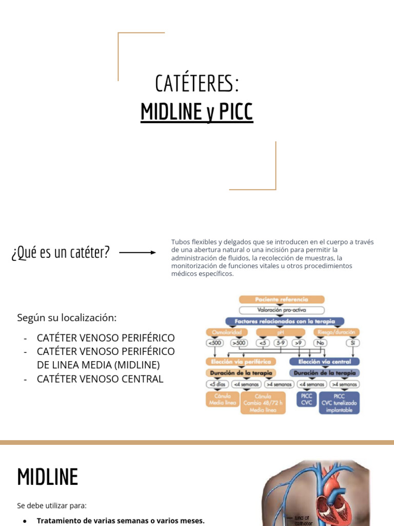 Diferencias entre Midline y PICC | PDF