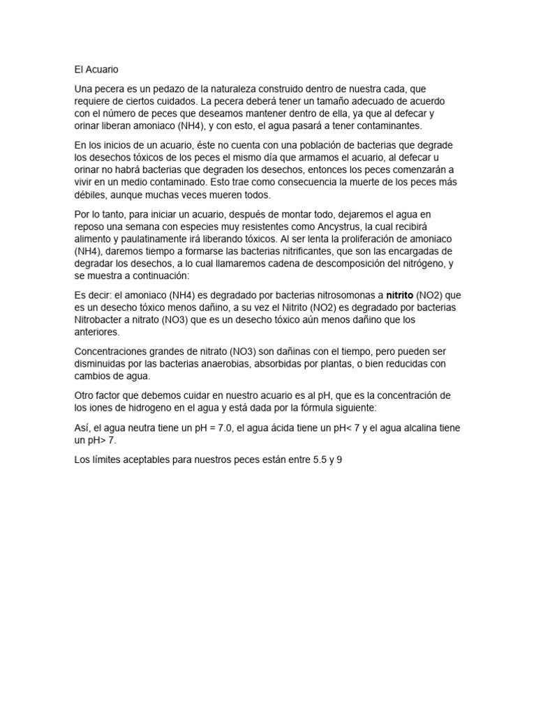 El Acuario | PDF | Ciencias sociales | Hogar y jardín