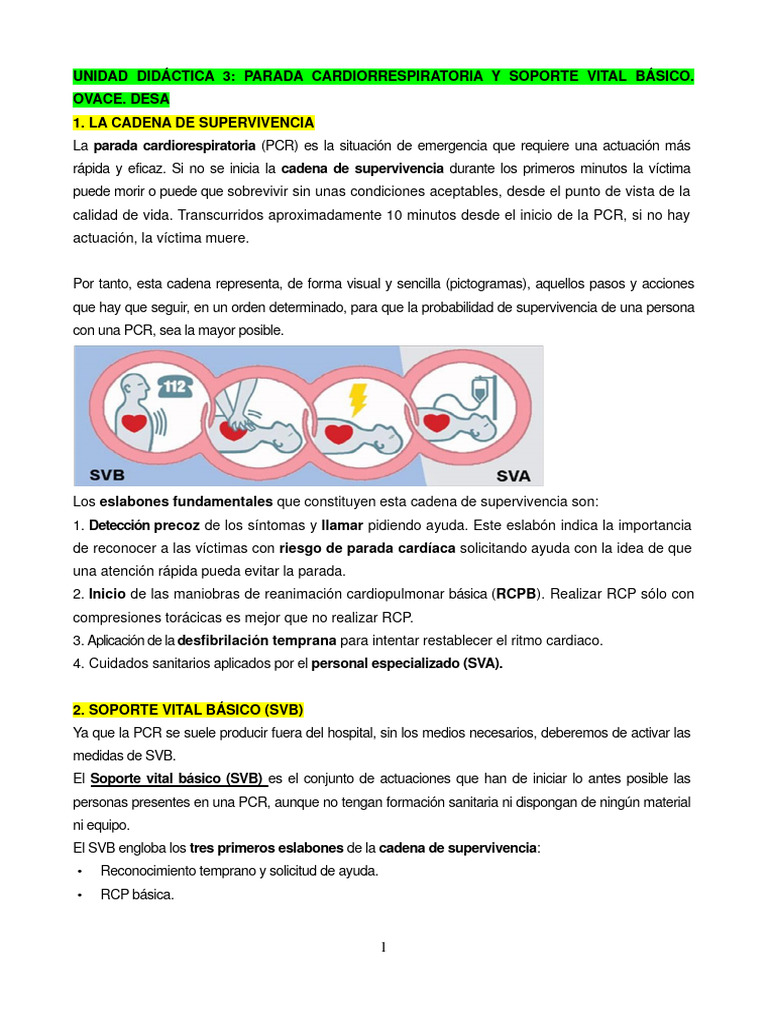 TEMA3 | PDF | Reanimación cardiopulmonar | Paro cardíaco