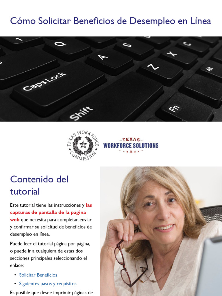 Apply For Benefits Online Tutorial Es TWC | PDF | Desempleo | Tarjeta de crédito