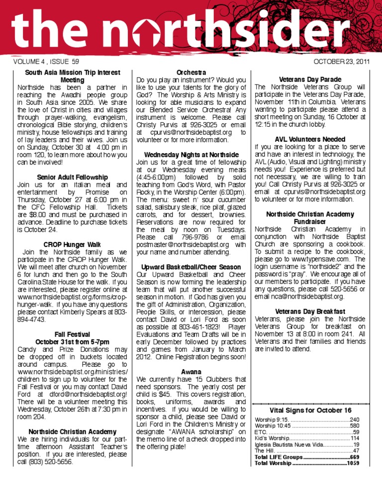 10 23 2011 - Northsider | PDF | Religion And Belief | Foods