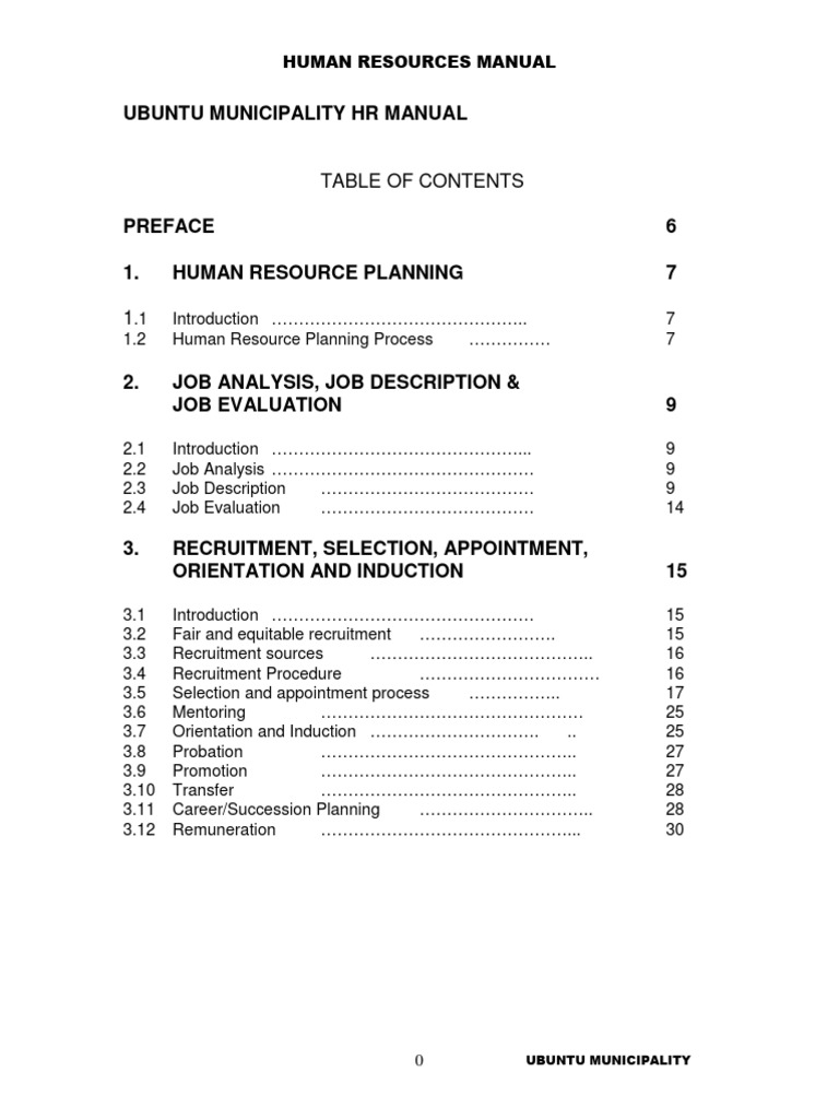 HR Manual | PDF