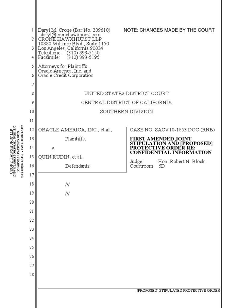 Stipulated Protective Order Document | PDF | Deposition (Law ...