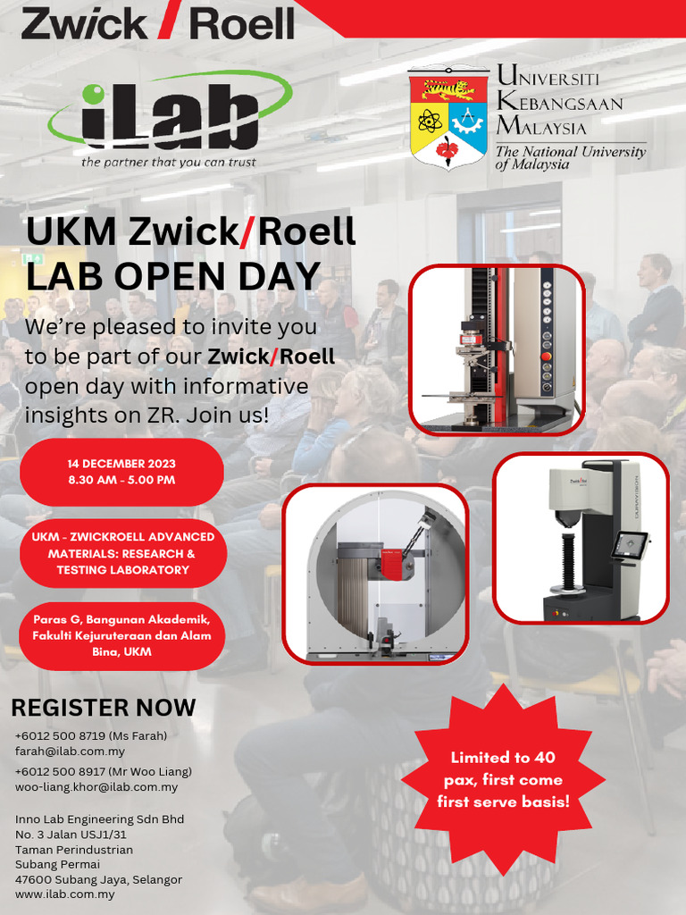 UKM ZR Lab Open Day Flyer & Agenda | PDF
