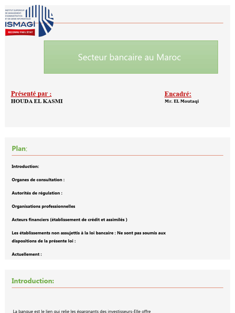 Secteur Bancaire Au Maroc | PDF | Banques | Crédit