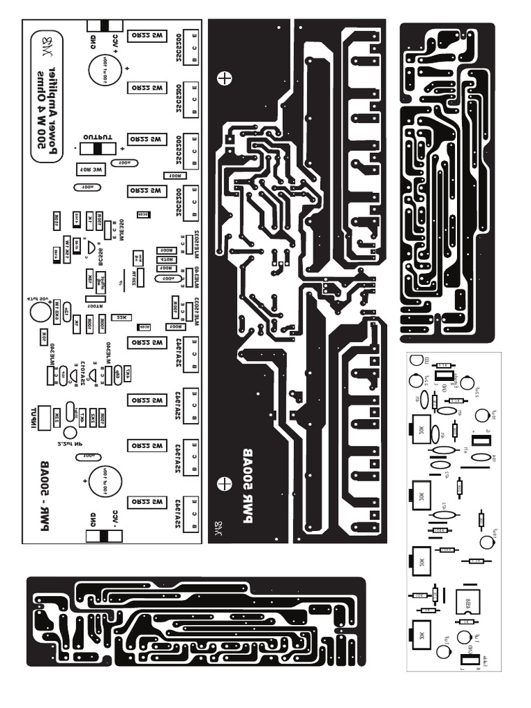 500W Power Amplifier Circuit Design | PDF