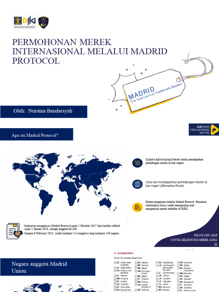 Permohonan Merek Internasional Melalui Madrid Protocol HDKD | PDF