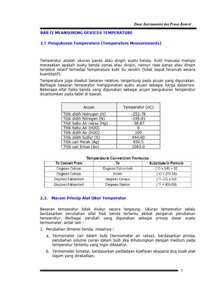 Aplikasi Instrumentasi Industri - 2 | PDF