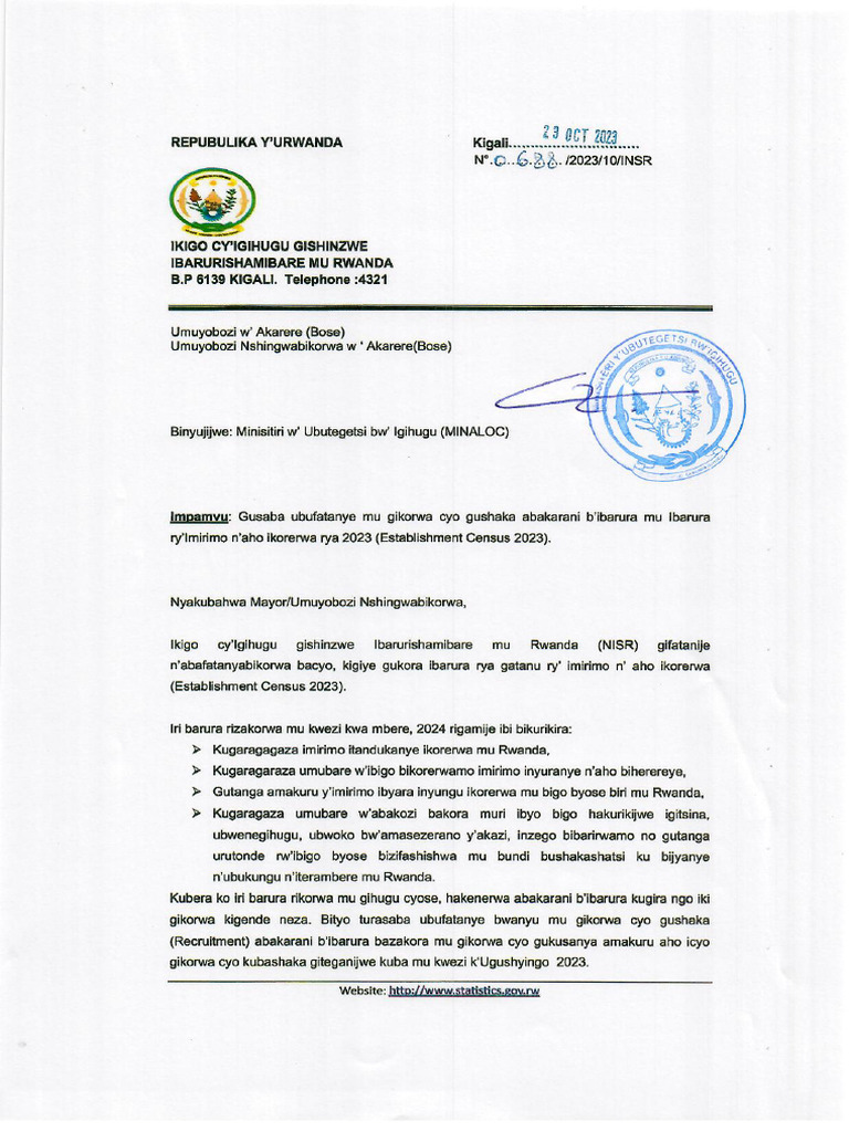 Statistics SC Letter To Districts | PDF