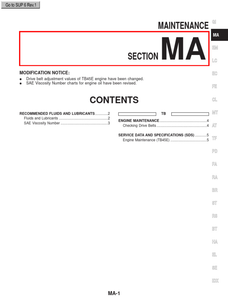 Maintenance: Modification Notice | PDF | Motor Oil | Manual Transmission