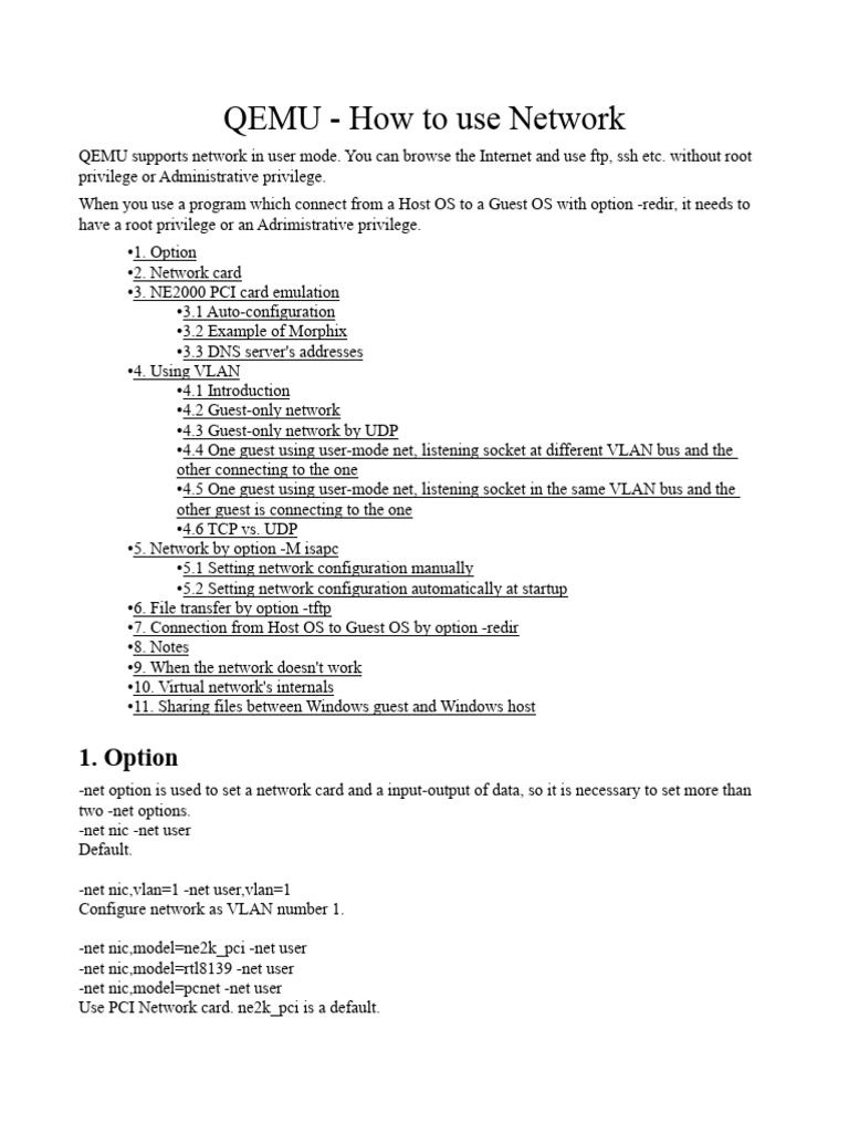 Network Qemu | PDF