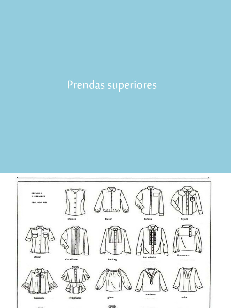 Tipología de Prendas Superiores | PDF | Ropa | Tendencias culturales