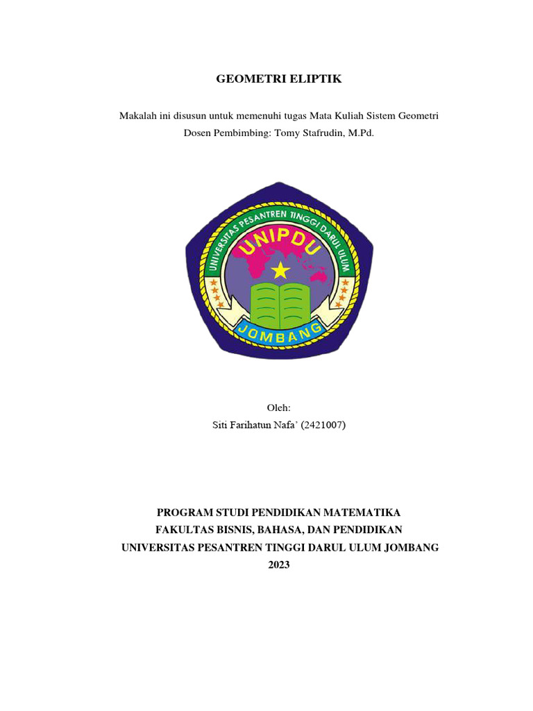 Geometri Eliptik Fix | PDF | Ilmu Sosial | Filsafat