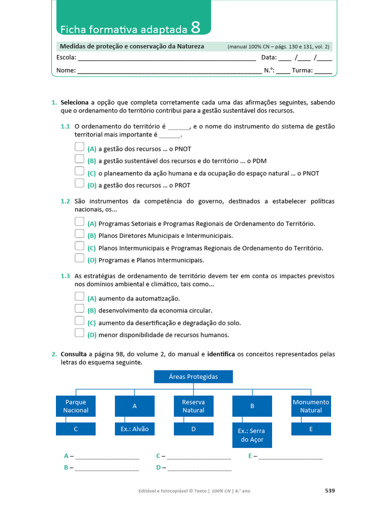 (4.3.8) CN8 - DP - (Fichas - Formativa - Adaptada8) | PDF | Desperdício | Resíduos sólidos do ...