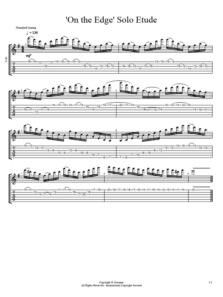 On The Edge Solo Etude | PDF