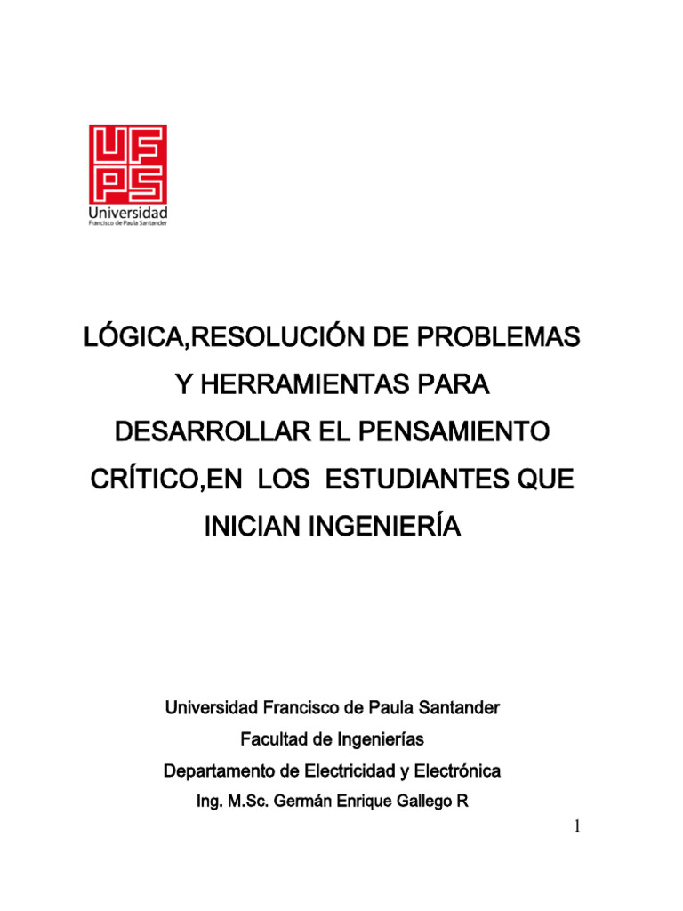 Lógica, Resolución de Problemas Y Herramientas para Desarrollar El ...