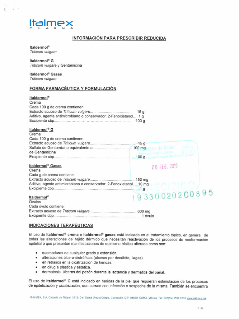 IPPR ITALDERMOL Familia V 06 | PDF