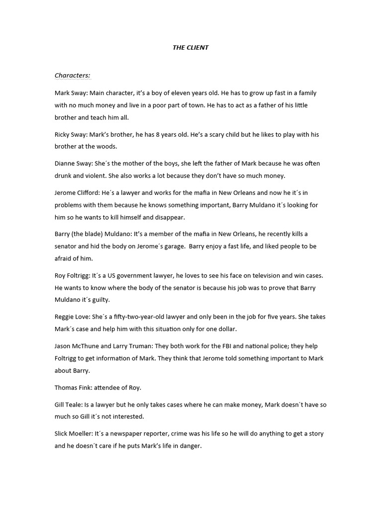 The Client | PDF | Mystery, Thriller & Crime Fiction