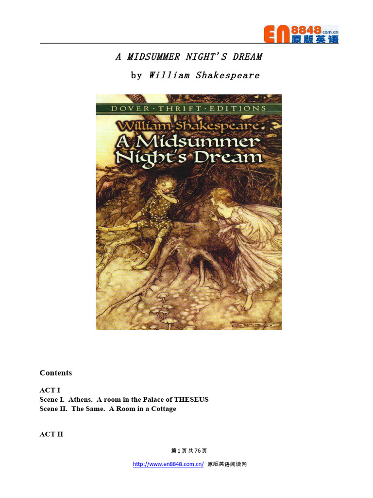 A Midsummer Night's Dream仲夏夜之梦 | PDF