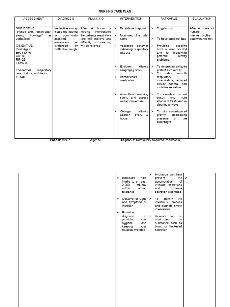 NCP-2 | PDF | Respiratory Tract | Breathing
