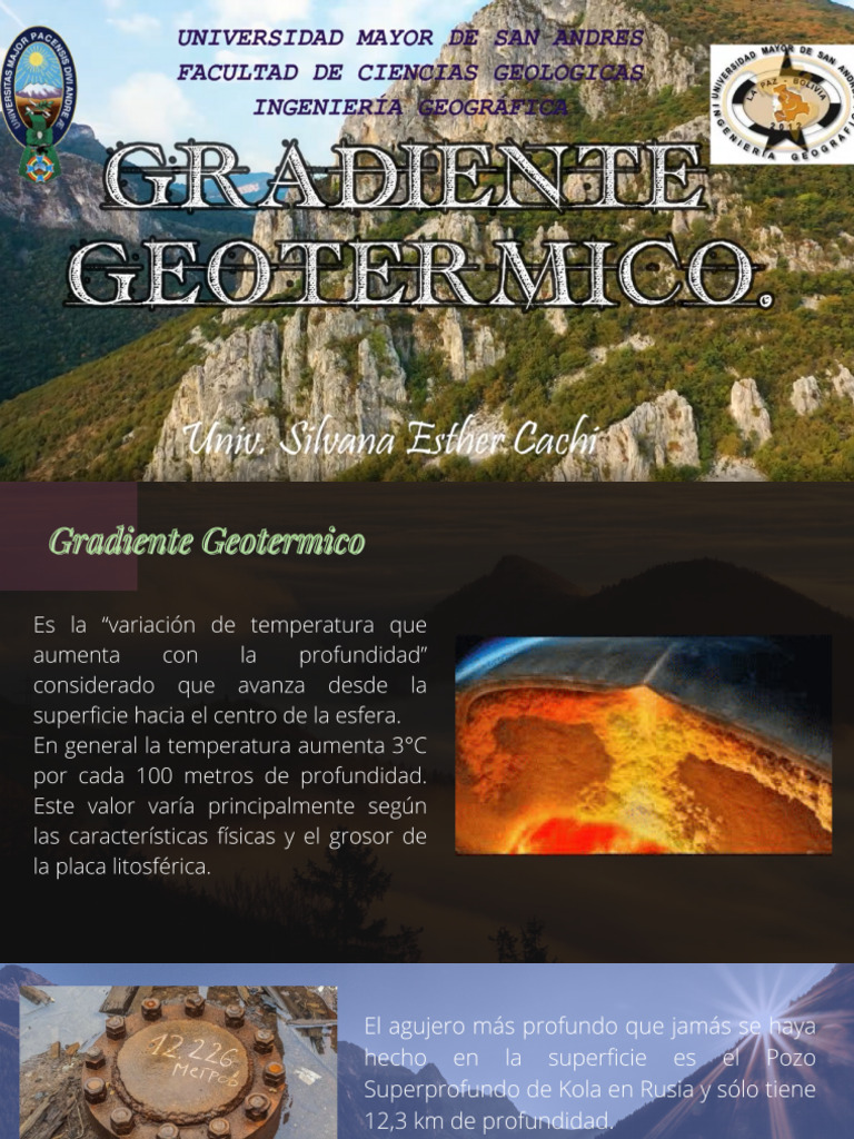 Gradiente Geotérmico (Diapositivas) | PDF