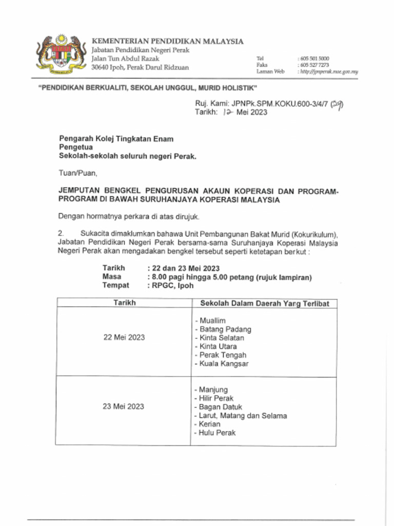 Surat Jemputan SKM 2023 | PDF