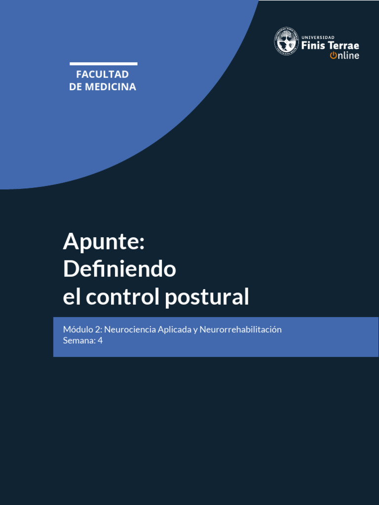 NAN7001 - S4 - 2022 - Apunte - Definiendo El Control Postural | PDF