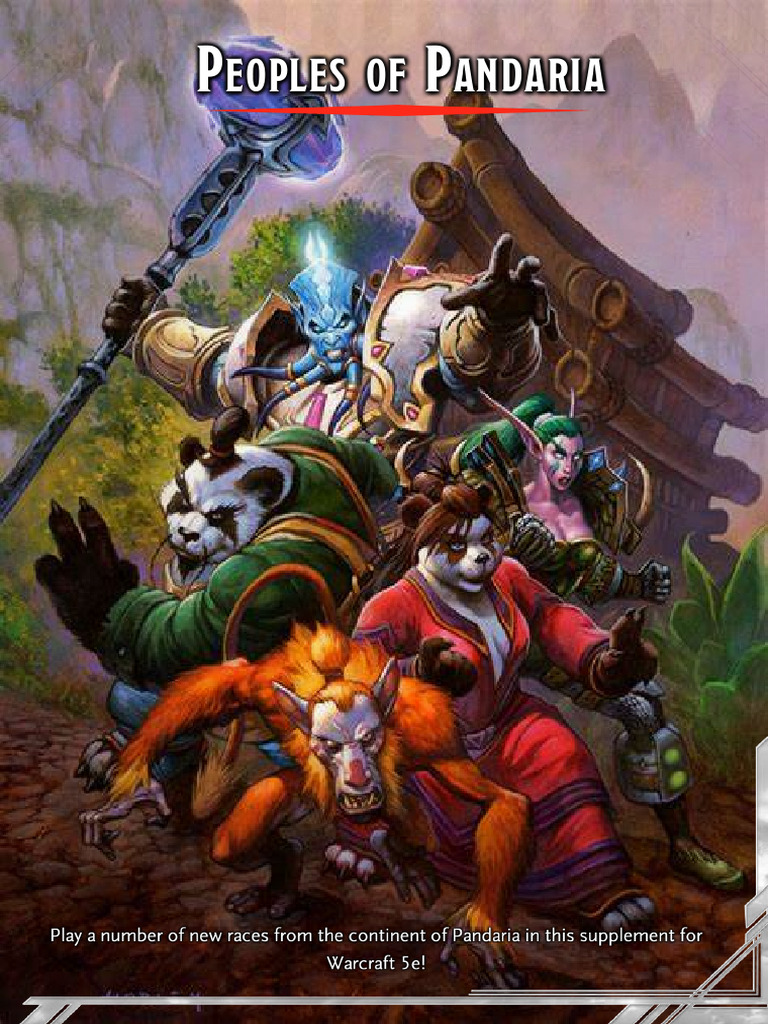 Warcraft 5E Peoples of Pandaria - GM Binder | PDF