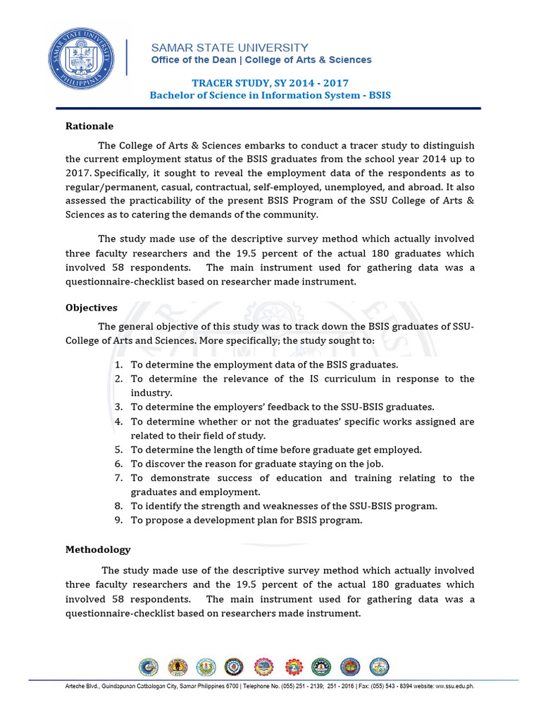 Tracer Study CAS | PDF | Survey Methodology | Cognition