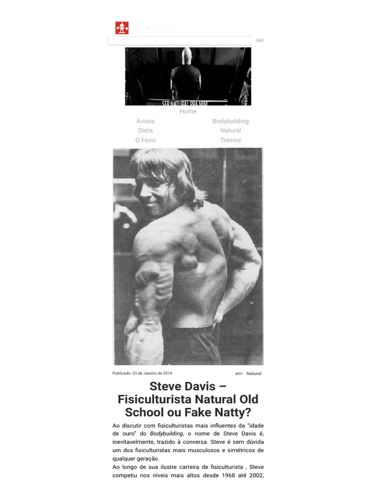 Steve Davis: Fisiculturista Natural Old School | PDF | Musculação