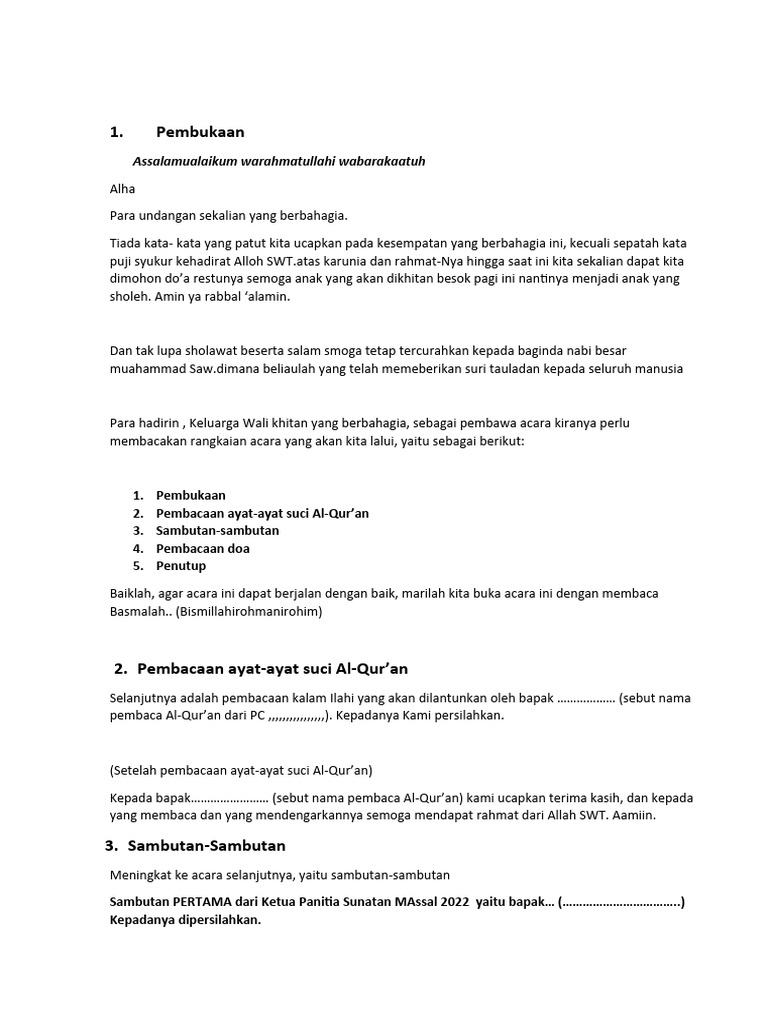 MC Sunatan Masal | PDF