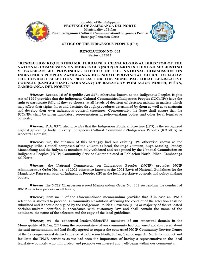 IPMR Resolution No. 002 - 2022 | PDF | Government | Justice