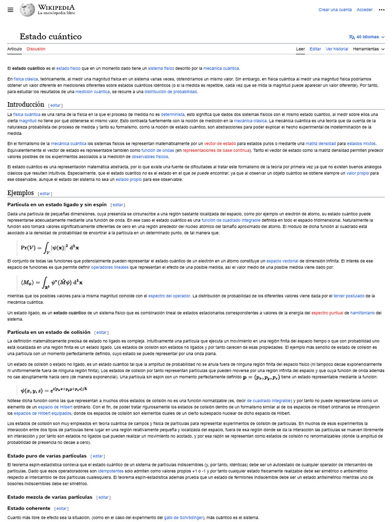 Estado cuántico | PDF | Mecánica cuántica | Física