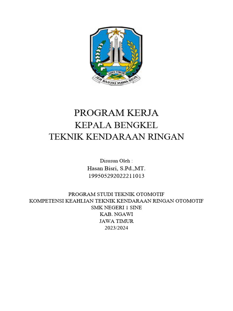 Program Kerja Kabeng TKR | PDF